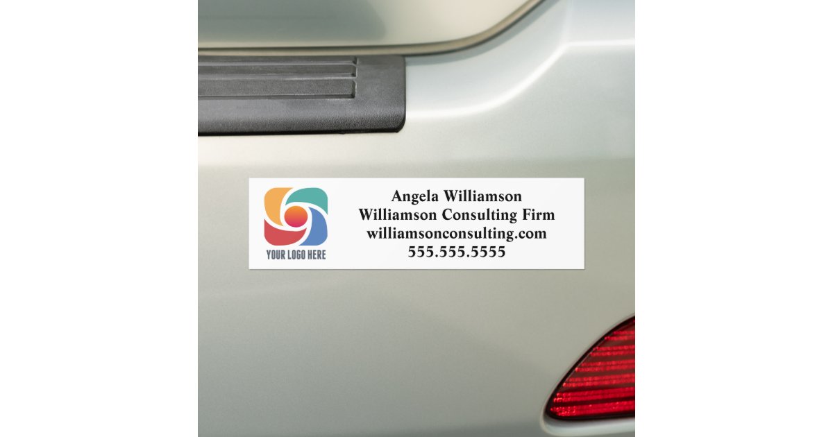 Custom Business Logo Company Marketing Bumper Sticker | Zazzle