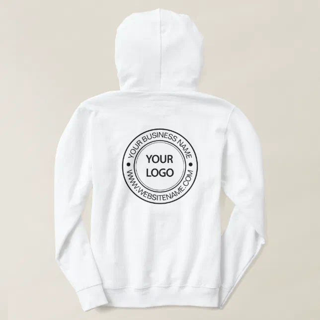 Custom Business Logo Employee Staff | back & front Hoodie | Zazzle
