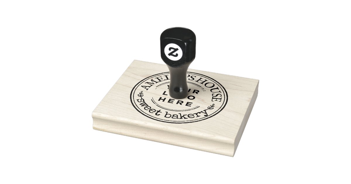 Custom Business Logo Homemade Rustic Rubber Stamp | Zazzle