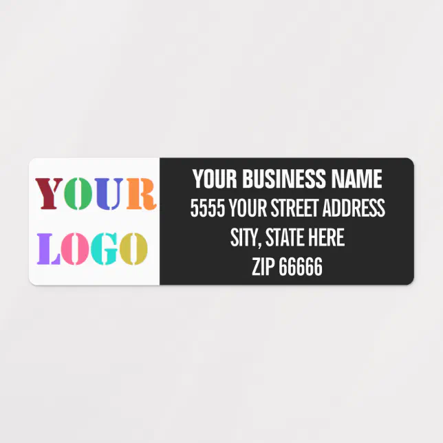 Custom Business Logo Name Address Company Labels | Zazzle