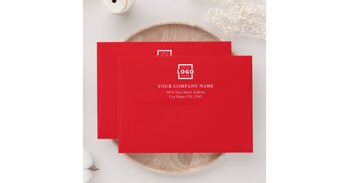 Custom Business Logo Professional Red Envelope | Zazzle