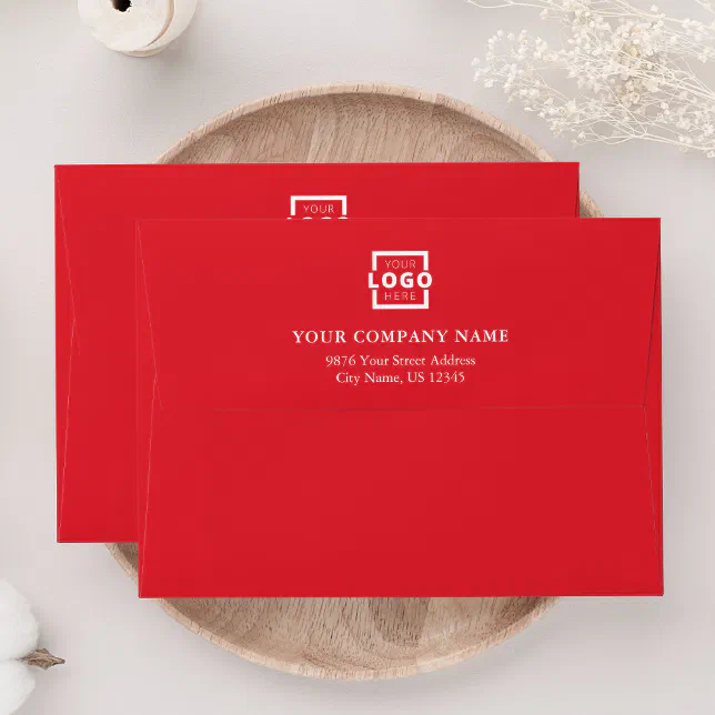 Custom Business Logo Professional Red Envelope | Zazzle