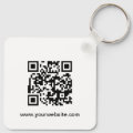 Custom Business Logo QR Code Marketing Key Ring | Zazzle