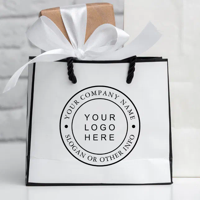 Custom Business Logo Rubber Stamp | Zazzle