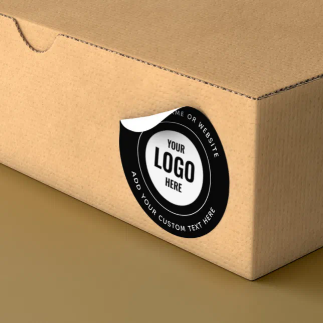 custom business Logo stickers Classic Round | Zazzle