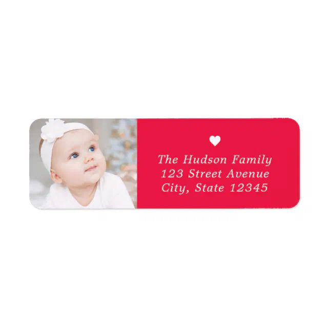Custom Caption EDITABLE COLOR Photo Address Labels | Zazzle