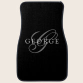 Custom Initial Glitter Stripe Burgundy Red Car Mat Zazzle