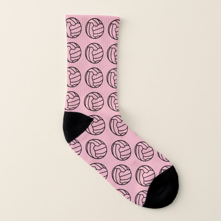 Custom Colour Ball Print Design Pink Netball Socks | Zazzle.co.uk