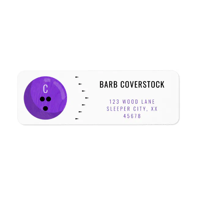 Custom Colour Bowling Ball w/ Lane Arrows Address | Zazzle