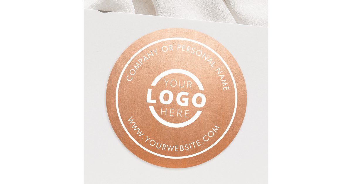 Custom Colour Promotional Business Logo Branded Classic Round Sticker ...