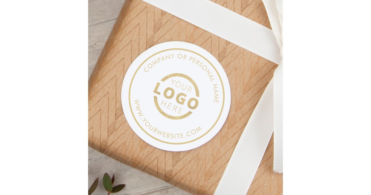 Custom Colour Promotional Business Logo Branded Classic Round Sticker ...