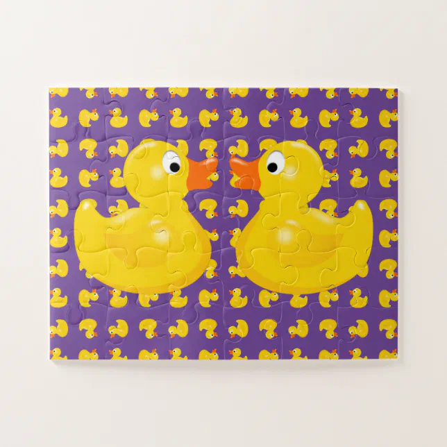 Custom Colour, Rubber Duckies Jigsaw Puzzle | Zazzle