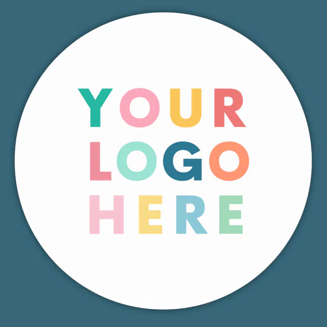 Custom Company Business Logo Branded Classic Round Sticker | Zazzle