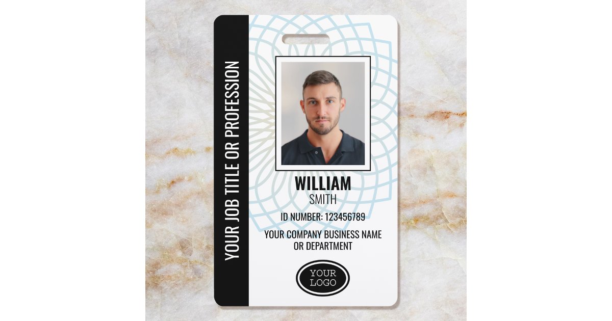 Custom Company Employee ID Photo Badge ID Badge | Zazzle