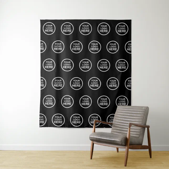 Custom Company Logo Backdrop For Events Tapestry | Zazzle