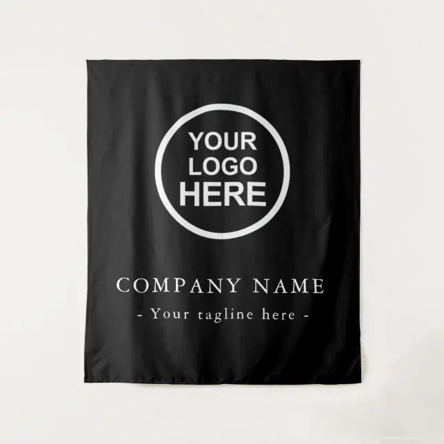Custom Company Logo Backdrop For Events Tapestry | Zazzle