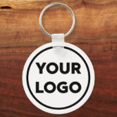 Custom Company Logo Corporate Swag Key Ring | Zazzle