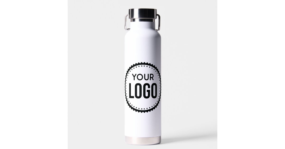Custom Company Logo Water Bottle | Zazzle