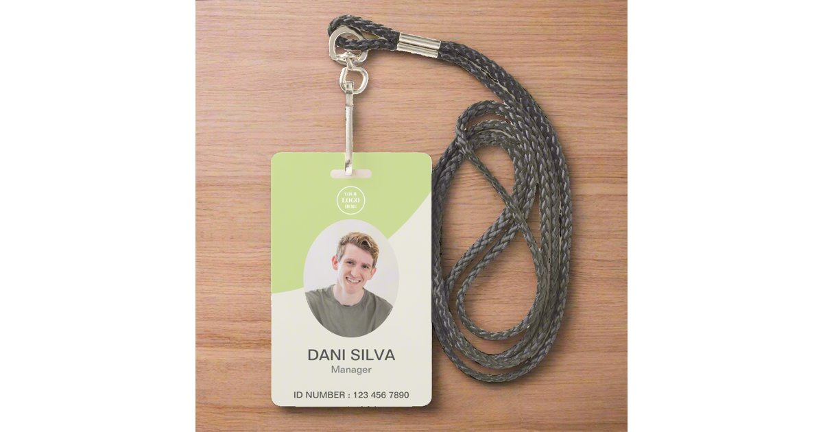 Custom Employee ID Badge Company Photo Badges | Zazzle