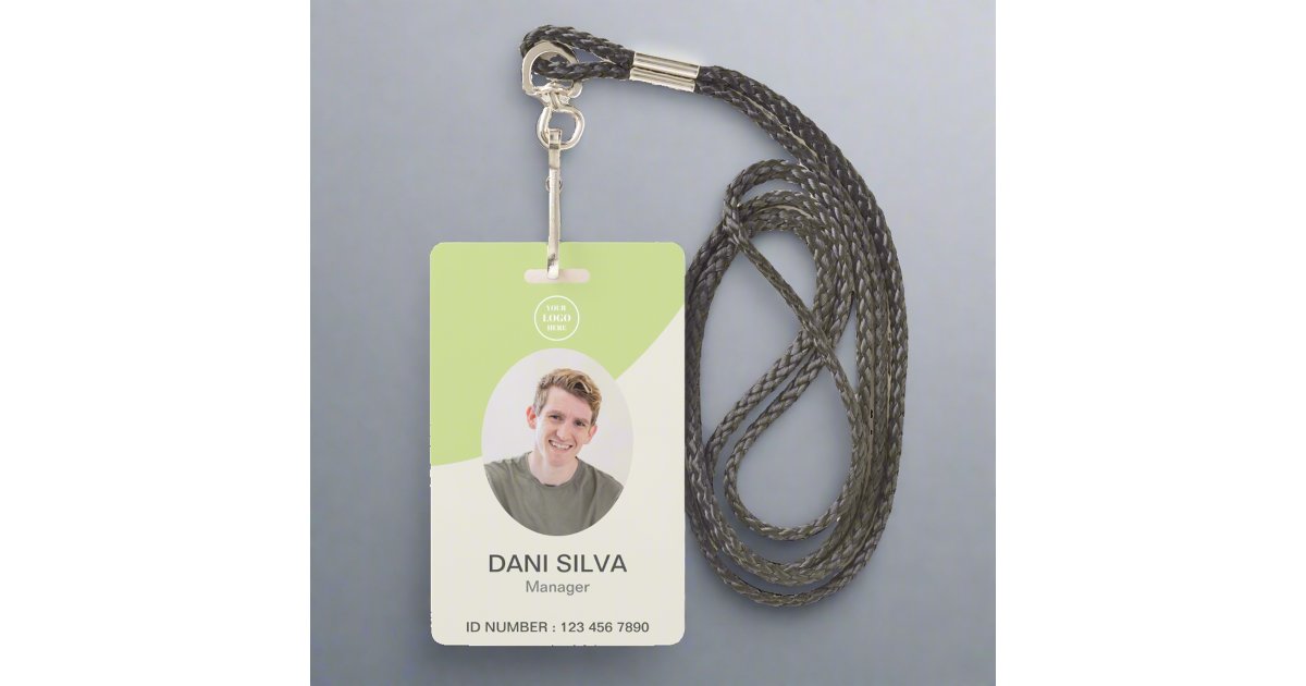 Custom Employee ID Badge Company Photo Badges | Zazzle