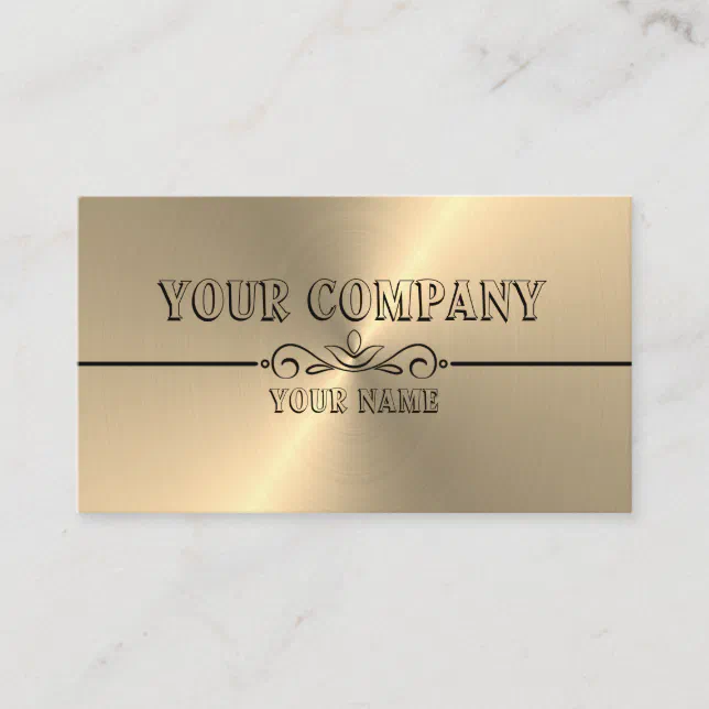 Custom Gold Metallic Finish Business Card | Zazzle