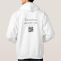 Custom Horizontal Company Logo QR Code Scan Text Hoodie | Zazzle