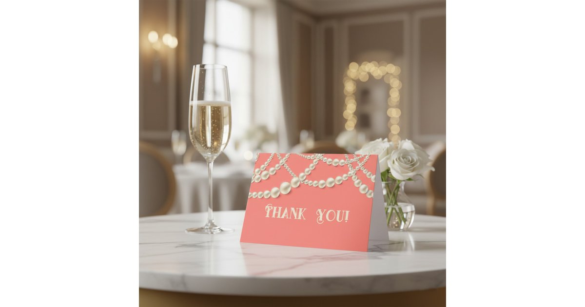 Custom Horizontal Folded Thank You Card | Zazzle
