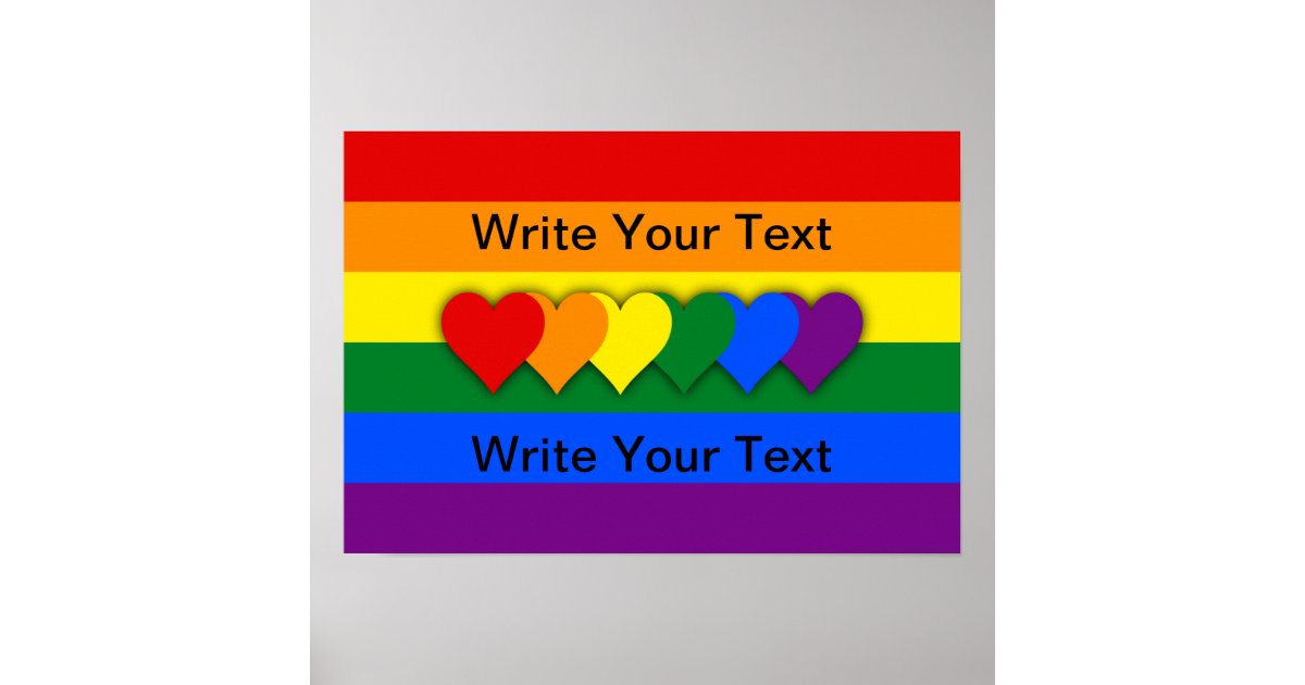 Custom LGBT flag Poster | Zazzle