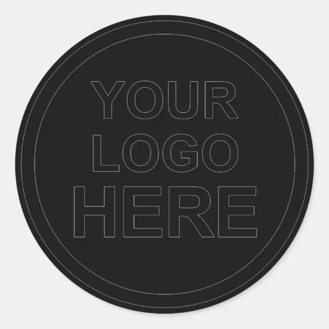 Custom logo business classic round sticker | Zazzle