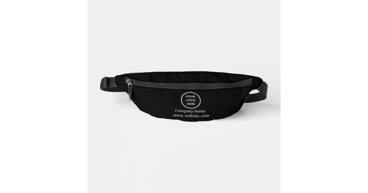 Custom Logo Company Black Business Corporate Bum Bags | Zazzle