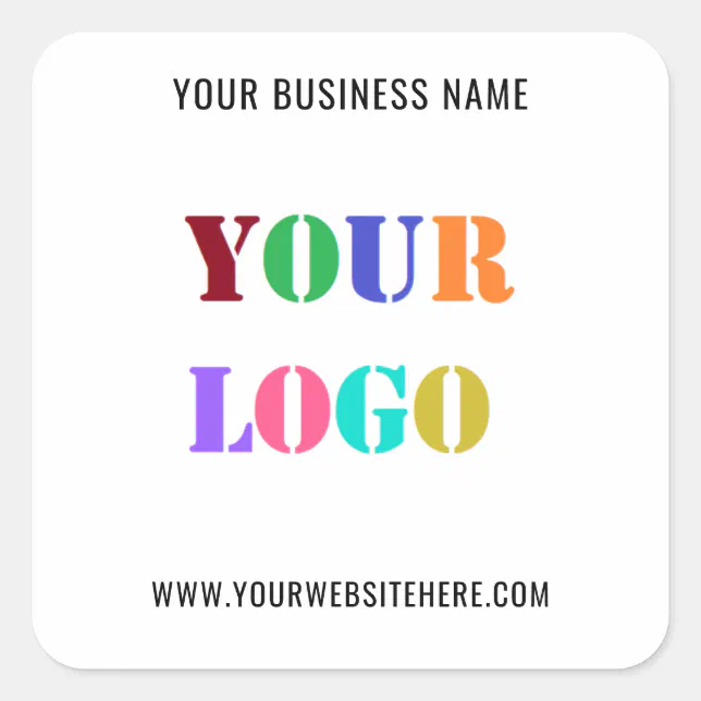 Custom Logo Promotional Business Stickers Template | Zazzle