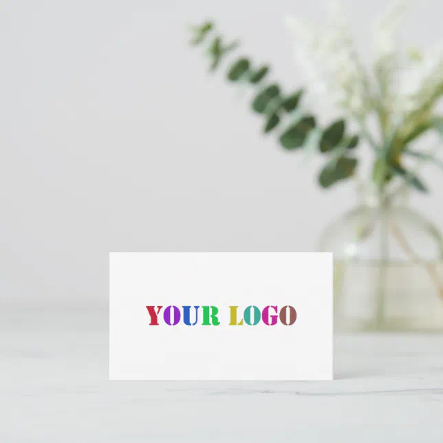 Custom Logo Your Business Promotional Personalised Calling Card | Zazzle