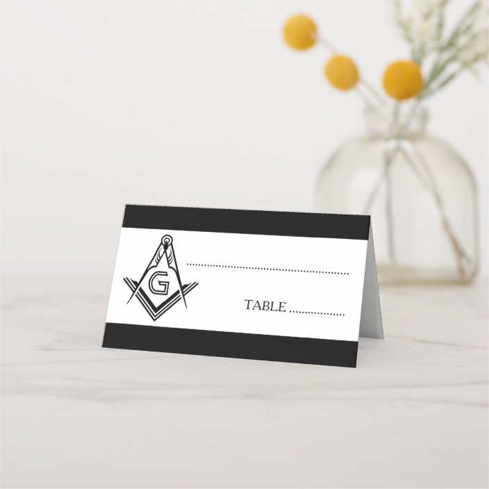 Custom Masonic Table Decorations | Freemasonry Place Card | Zazzle.co.uk