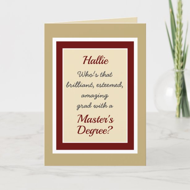 Masters Degree Congratulations Cards | Zazzle.co.uk
