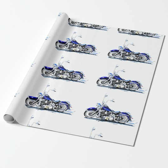 Custom Motorcycle Wrapping Paper | Zazzle.co.uk