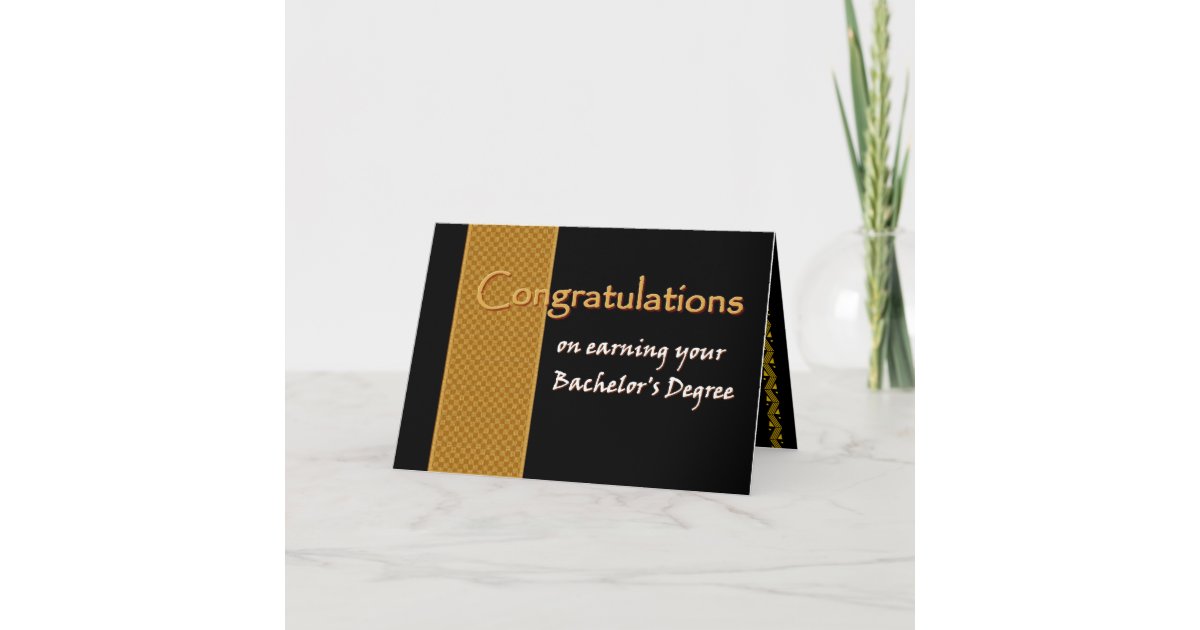CUSTOM NAME Congratulations - Bachelor's Degree Card | Zazzle