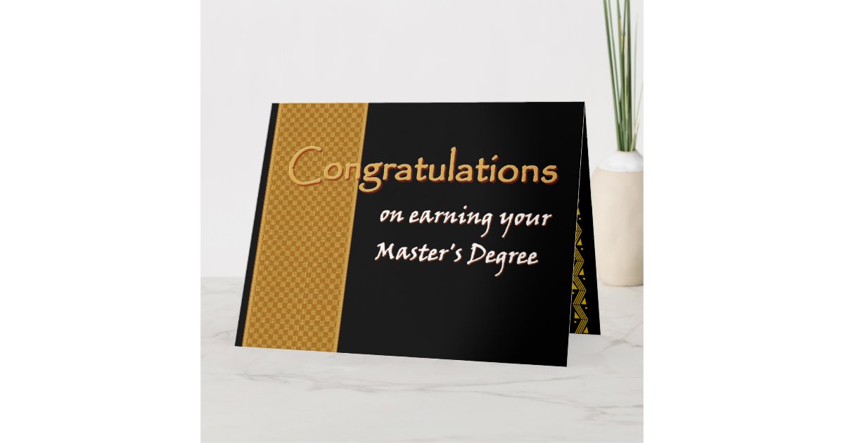 CUSTOM NAME Congratulations Master's Degree Card | Zazzle