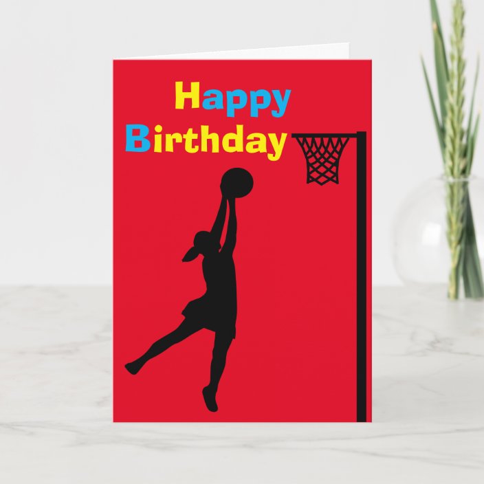 Custom Netball Player Birthday Card | Zazzle.co.uk
