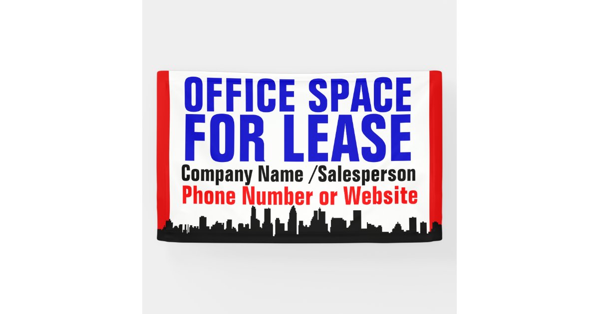Custom Office Space For Lease Sign | Zazzle