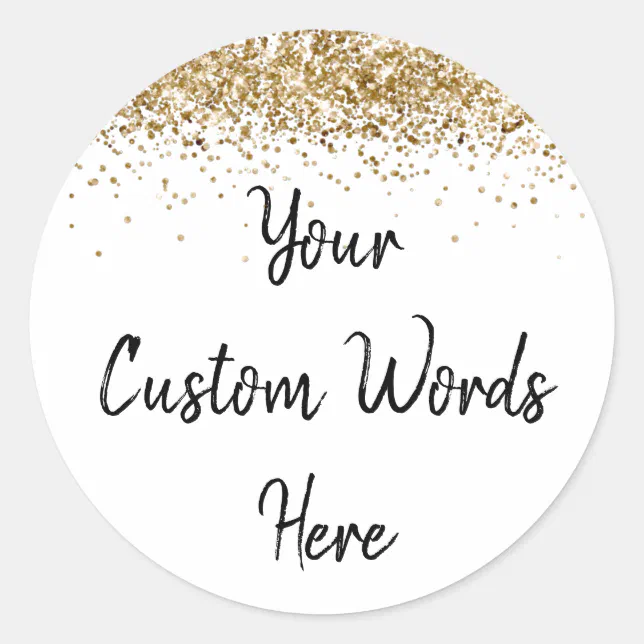 Custom Party Favour Personalised Birthday Classic Round Sticker | Zazzle