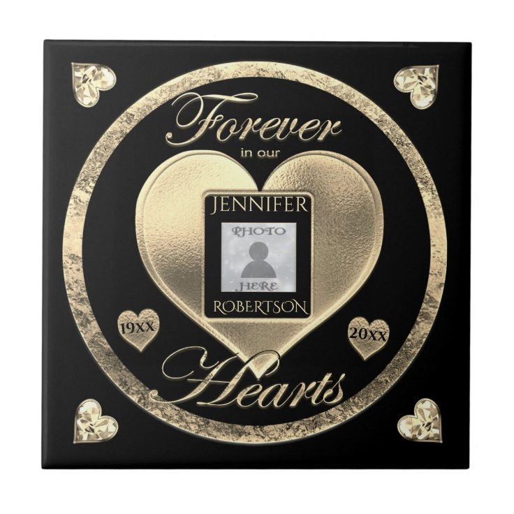 Custom Photo Memorial in Loving Memory Tile | Zazzle