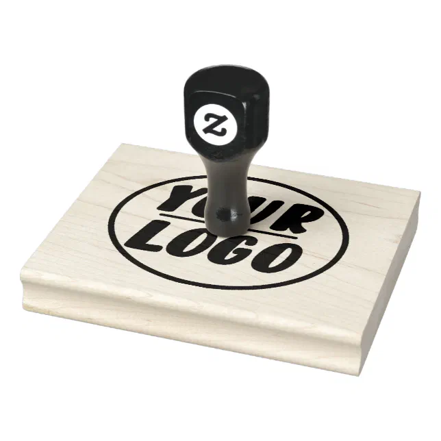 Custom Professional Corporate Logo Large Rubber Stamp | Zazzle