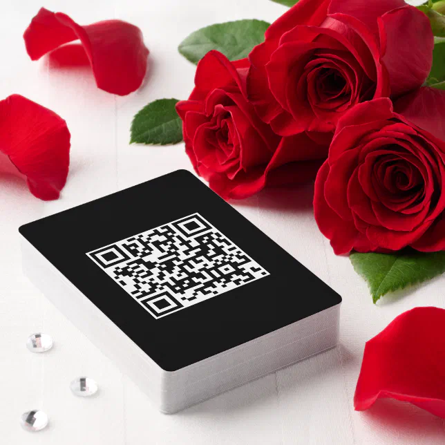 Custom QR Code Barcode Text Template Jumbo Poker Playing Cards | Zazzle
