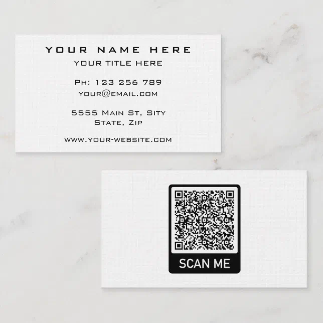 Custom QR Code Business Card Your Own Design | Zazzle