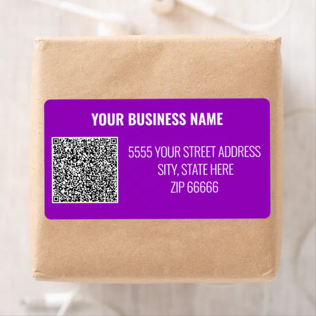 Custom QR Code Name Address Labels Template | Zazzle