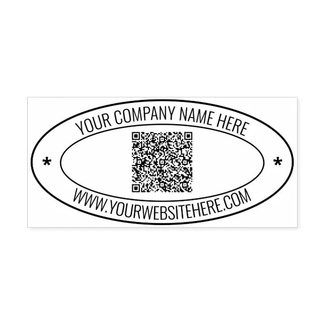 Custom QR Code Name Website Self-inking Stamp | Zazzle