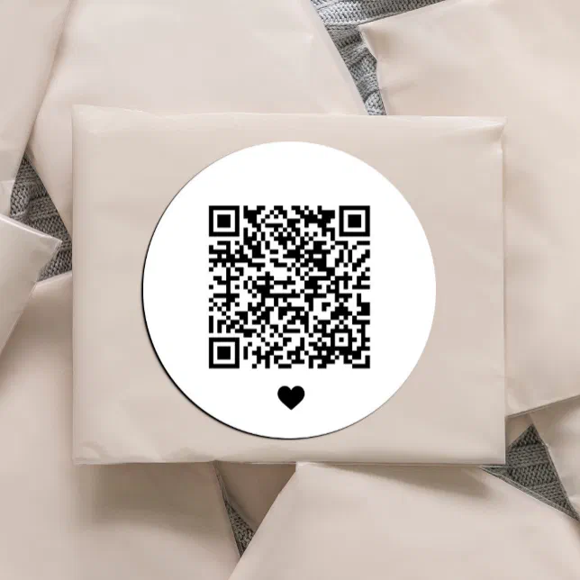 Custom QR Code Promotional Classic Round Sticker | Zazzle