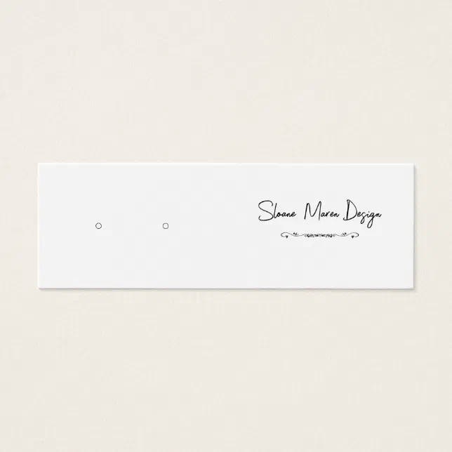 Custom Scroll Mini Post Earring Display Card | Zazzle