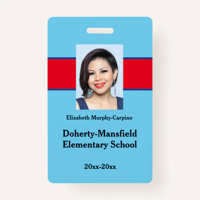 Custom Teacher Photo ID Badge – School Security | Zazzle