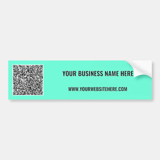 Custom Text and QR Code Bumper Sticker Template | Zazzle